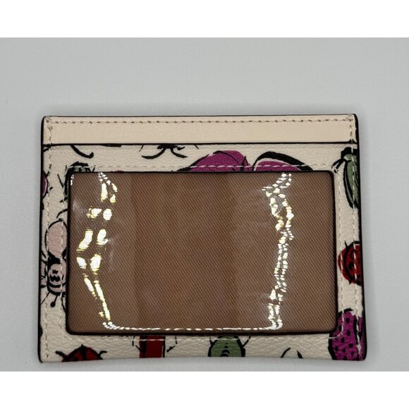 Coach | Bags | Coach Chalk Creature Print Slim Leather Card Holder With ...